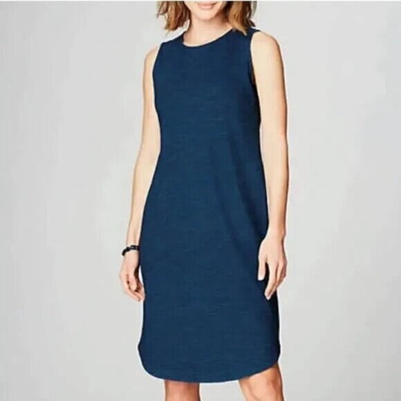 J. Jill | Dresses | Pure Jill J Jill Indigo Sleeveless Midi Dress ...
